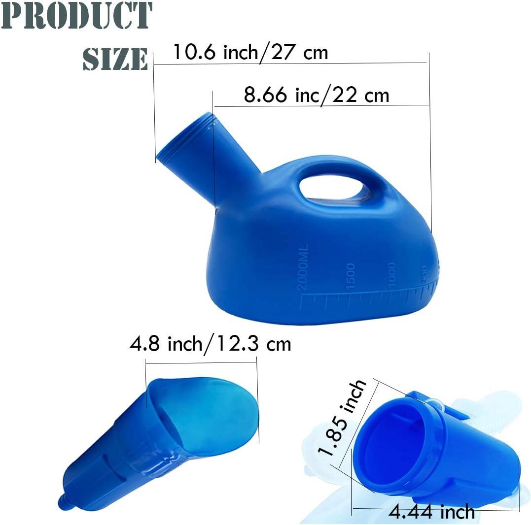 Portable Urinals for Men and Women - 2000ML Capacity - Set of 47 Pee ...