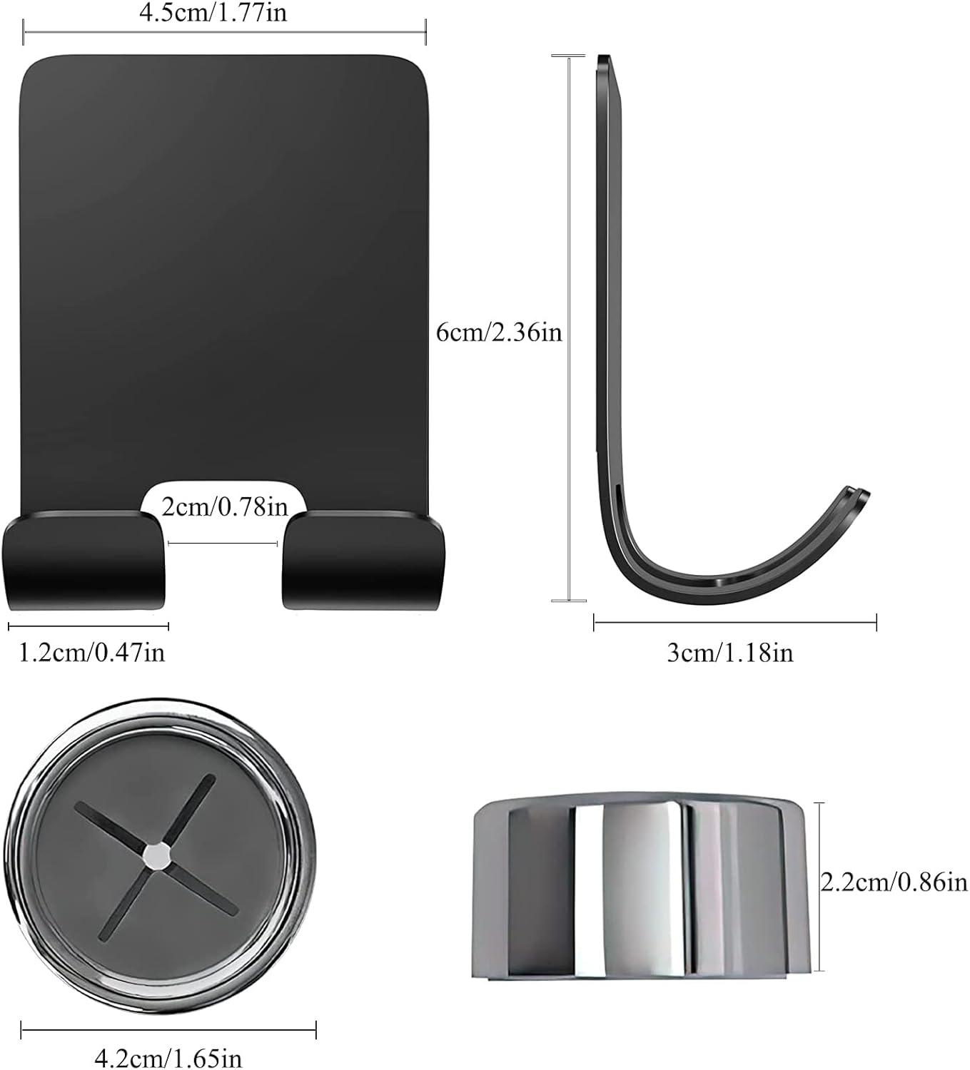 Shop Aot 2x Razor Bracket Shower - Black & Silver Towel Holder | Multi ...