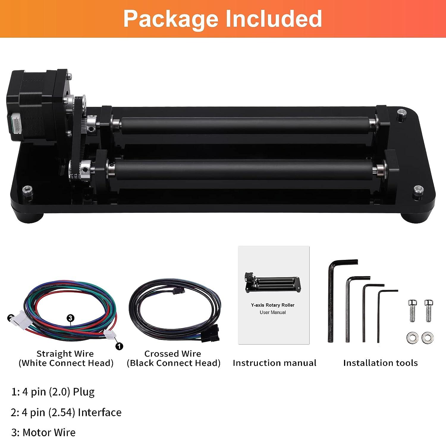 Laser Engraver Y-axis Rotary Roller for Cylindrical Objects ...