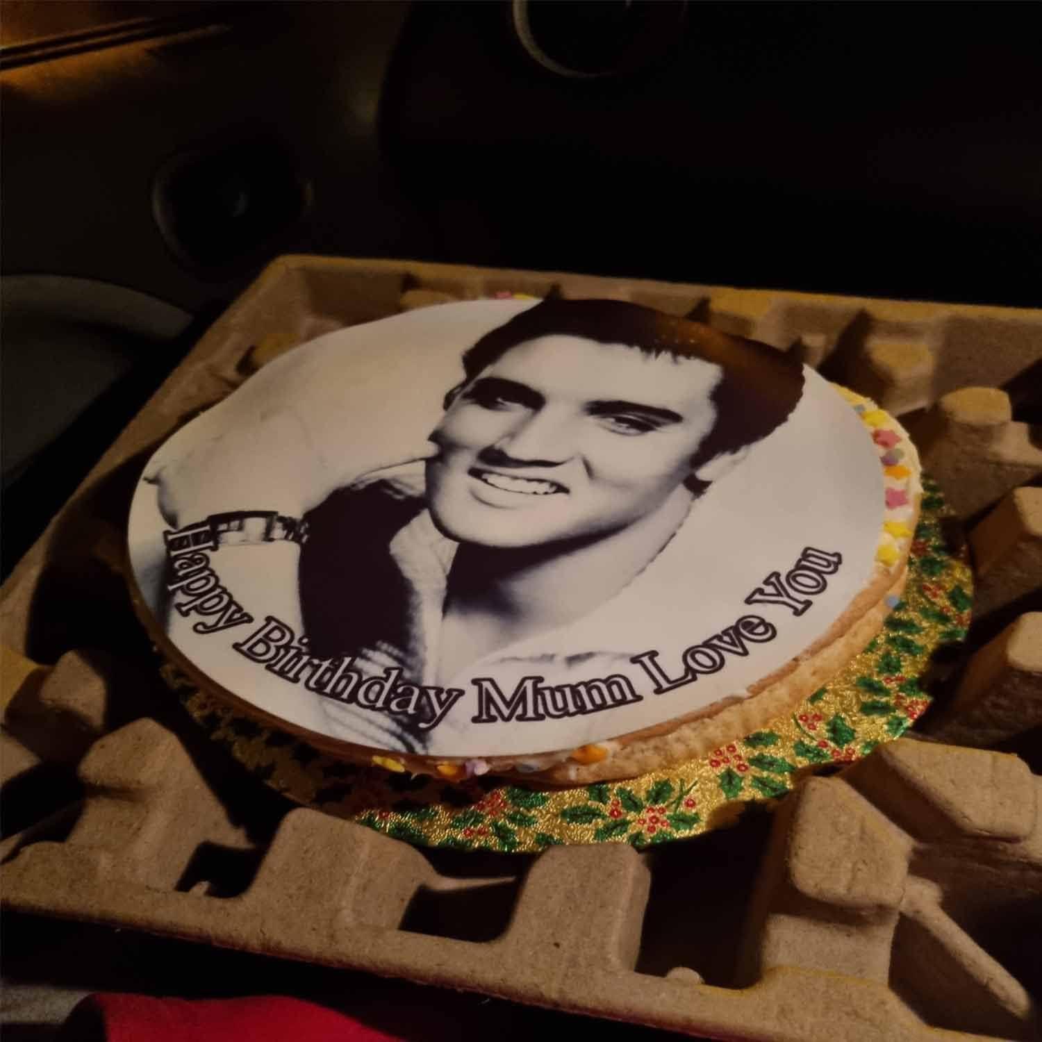 Personalised Elvis Cake Topper - Edible Icing or Wafer paper - 7.5 ...