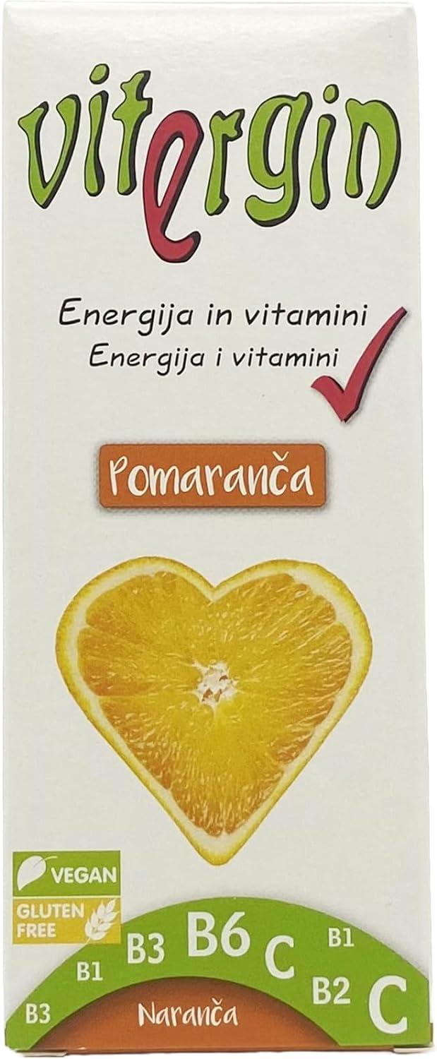 VITERGIN Orange Vitamin Sweets - Spicy Citrus Flavour in 24 Packs (20 ...