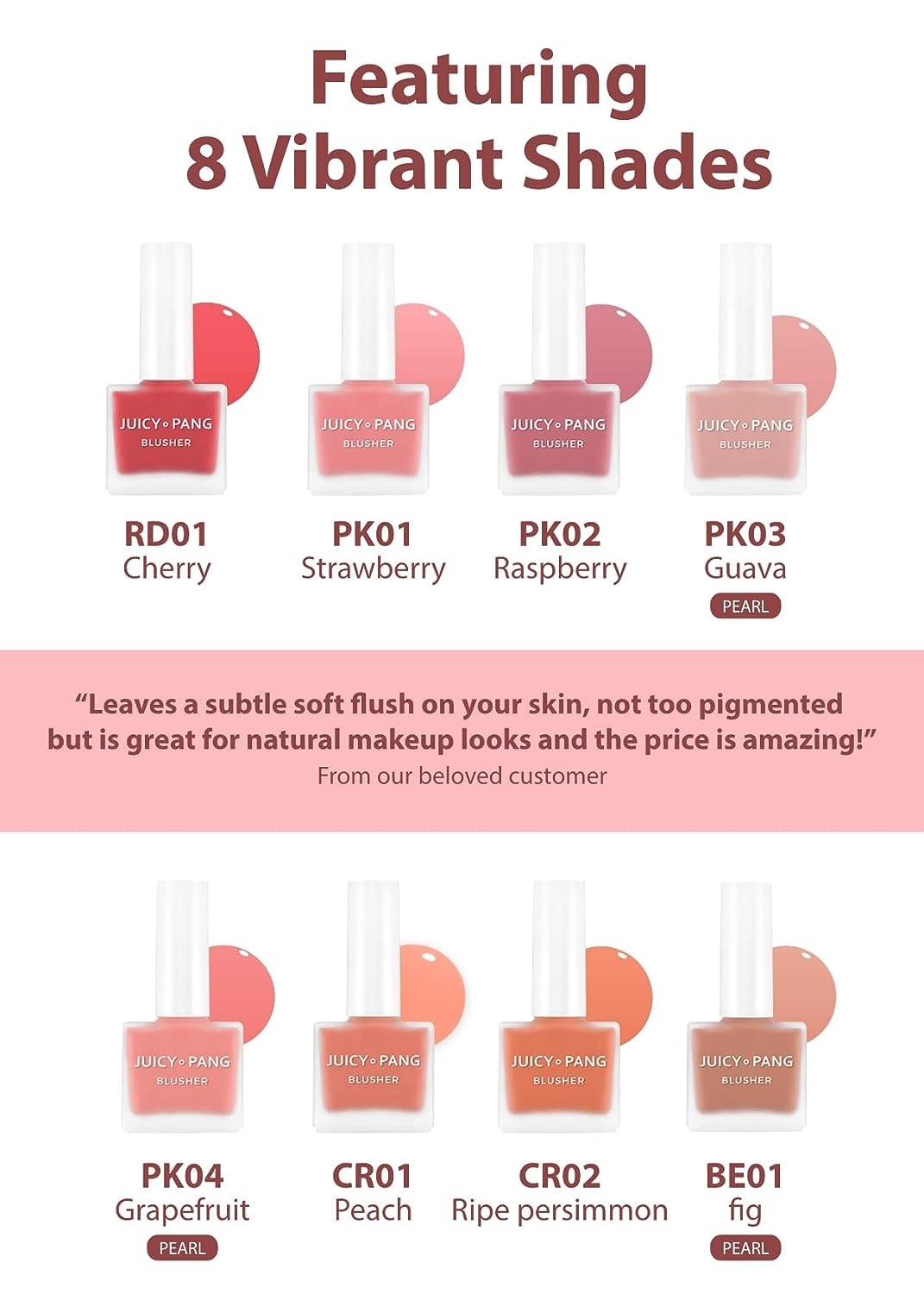 A'PIEU JUICY-PANG WATER BLUSHER (PK01) - Korean Liquid Blush I'm Strawberry | Buy Now with ...