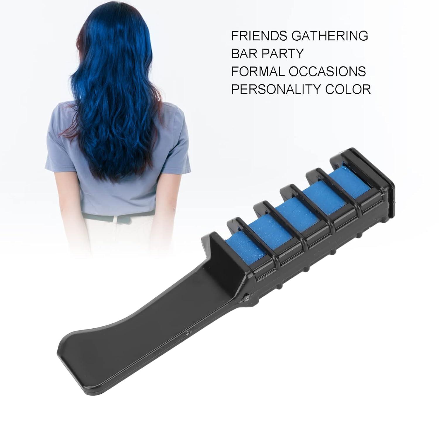 Buy Portable Temporary Hair Color Chamber Comb - Safe & Disposable Blue ...
