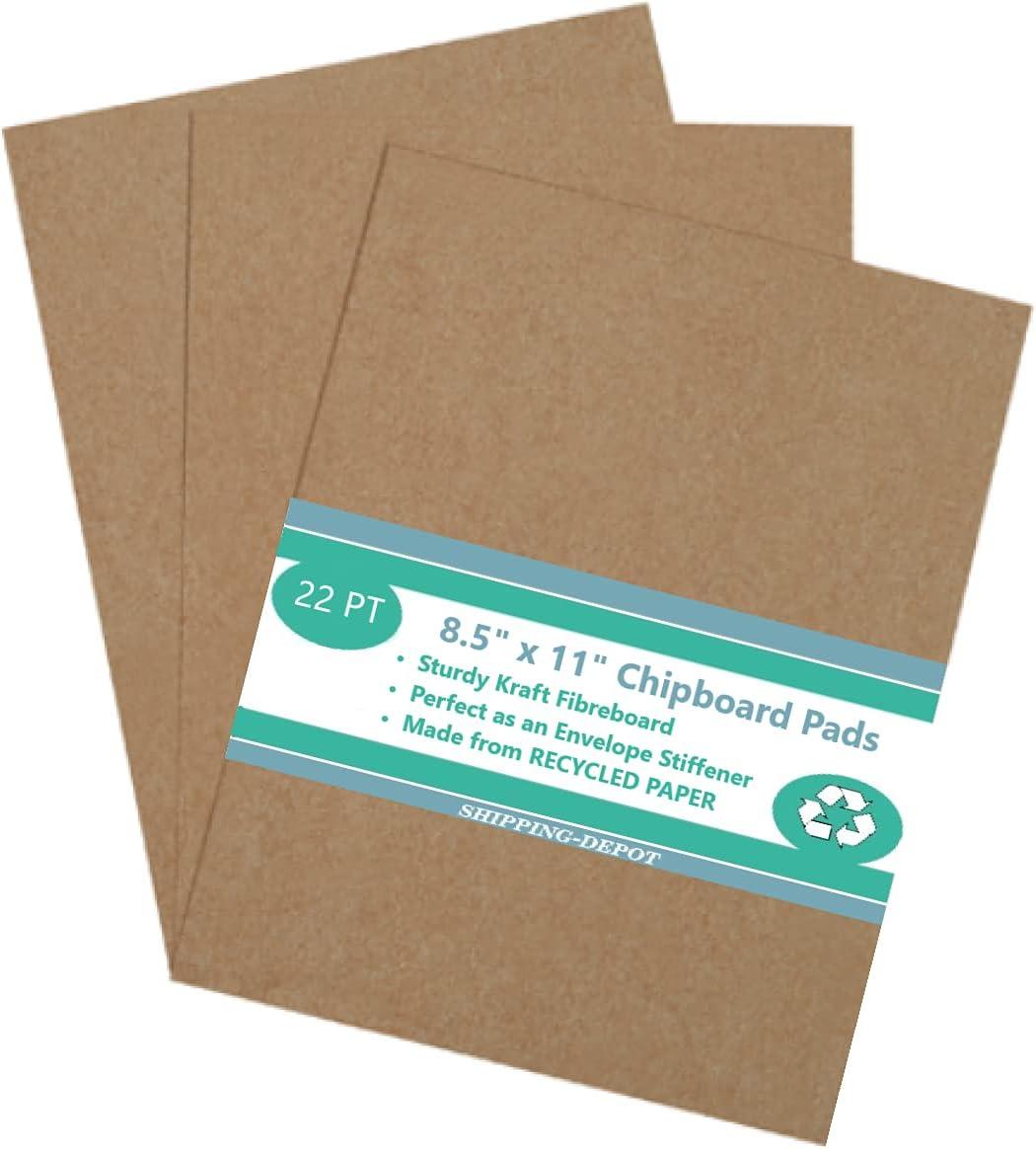 200 Pack of 8.5x11 Chipboard Pads - 22PT Brown Scrapbooking Sheets ...