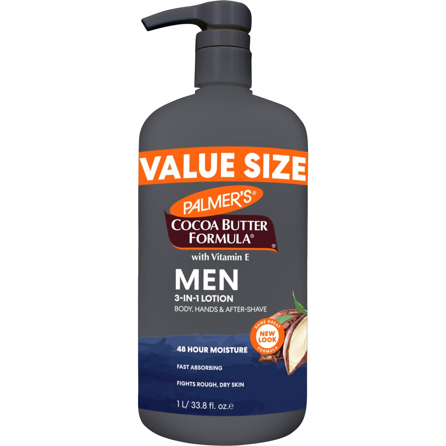 Palmers Cocoa Butter Formula Men's 3-in-1 Fast Absorbing Face & Body ...