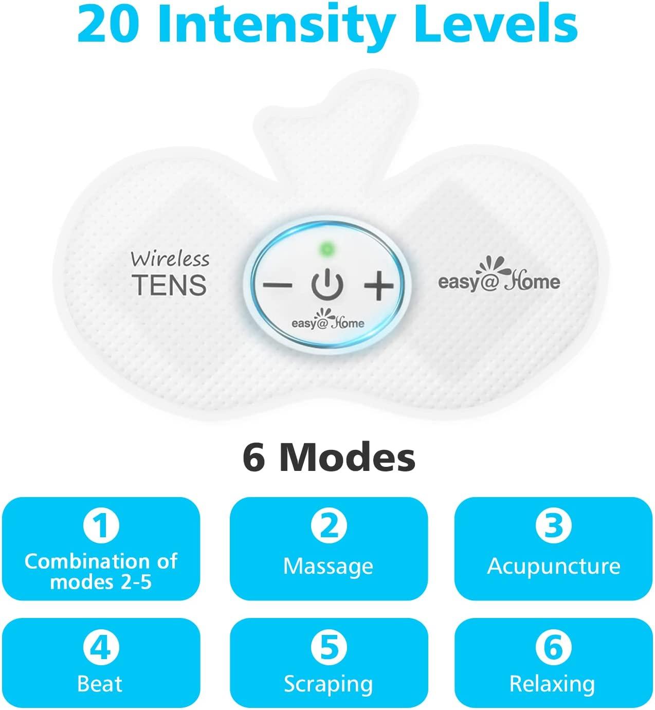 EasyHome Rechargeable Wireless TENS Unit - FDA Cleared, FSA Eligible ...