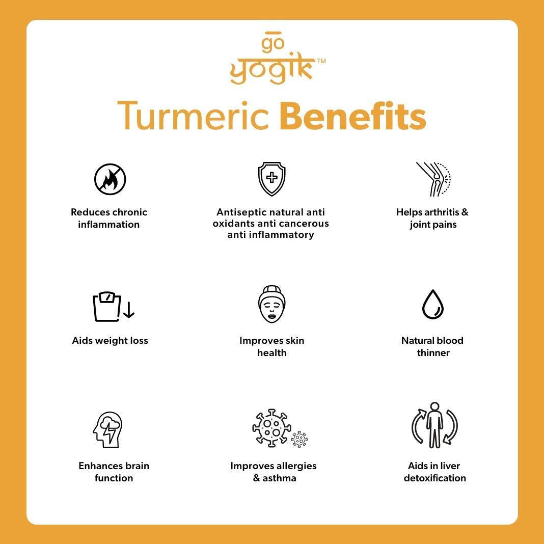 Organic Go-Yogik Lakadong Turmeric Powder | Lab Tested 8.5% Curcumin ...