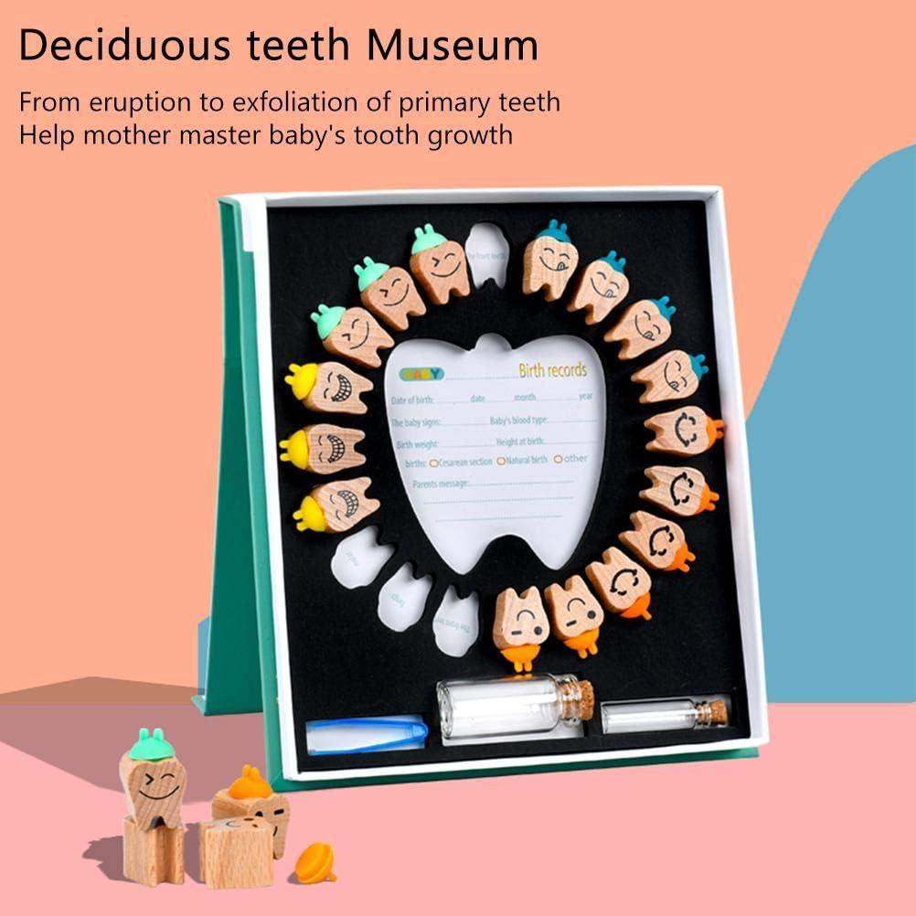 HUSHUI Wooden Baby Teeth Keepsake Box with Tweezer | Kids Deciduous ...