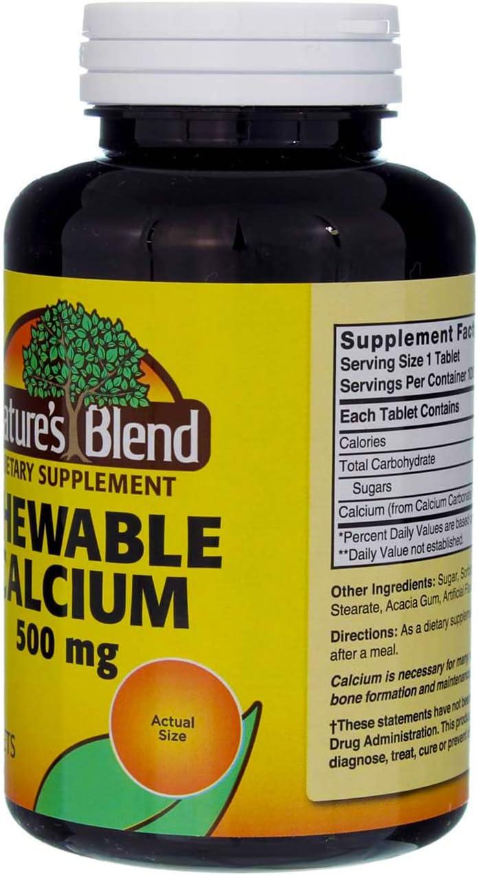 Nature's Blend Calcium Chewable Bavarian Cream 500mg - 100 Tabs | Buy ...