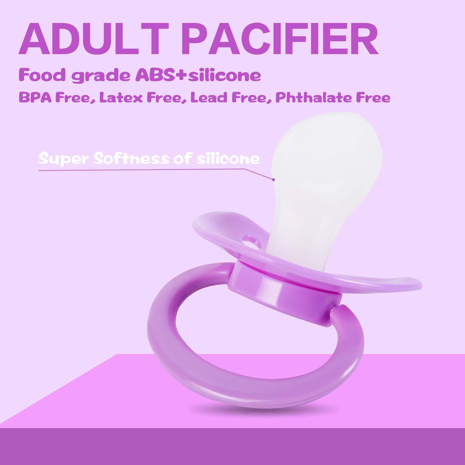Adult Sized Purple Pacifier with Large Handle and Shield - BPA-Free ...