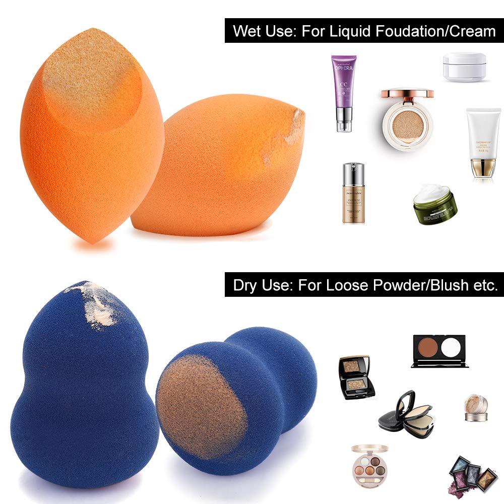 Miss Gorgeous London Makeup Sponge Set - 6 Piece Beauty Blender Kit ...