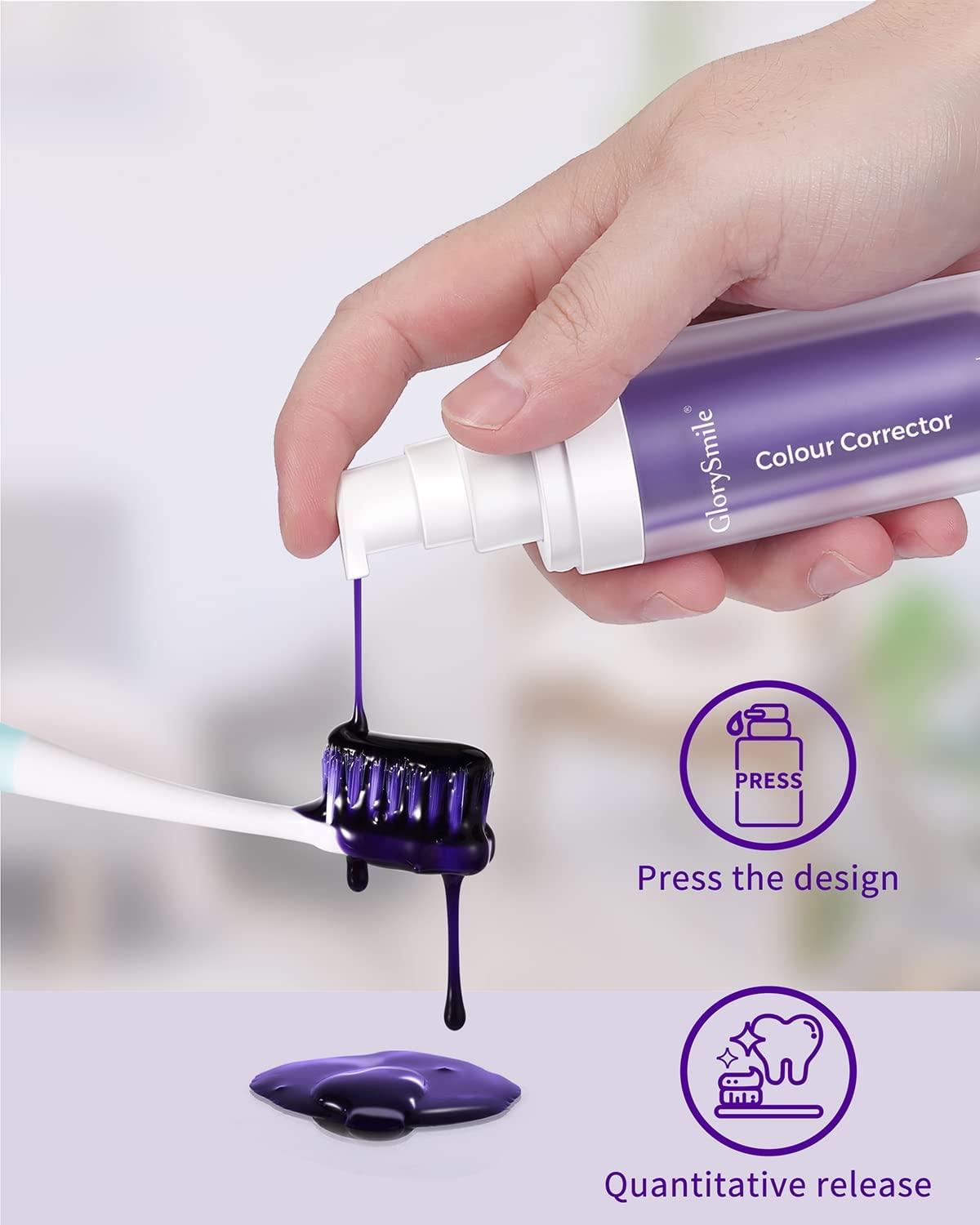 GlorySmile v34 Purple Color Corrector Toothpaste for Teeth Whitening ... GlorySmile v34 Purple Color Corrector Toothpaste for Teeth Whitening ...