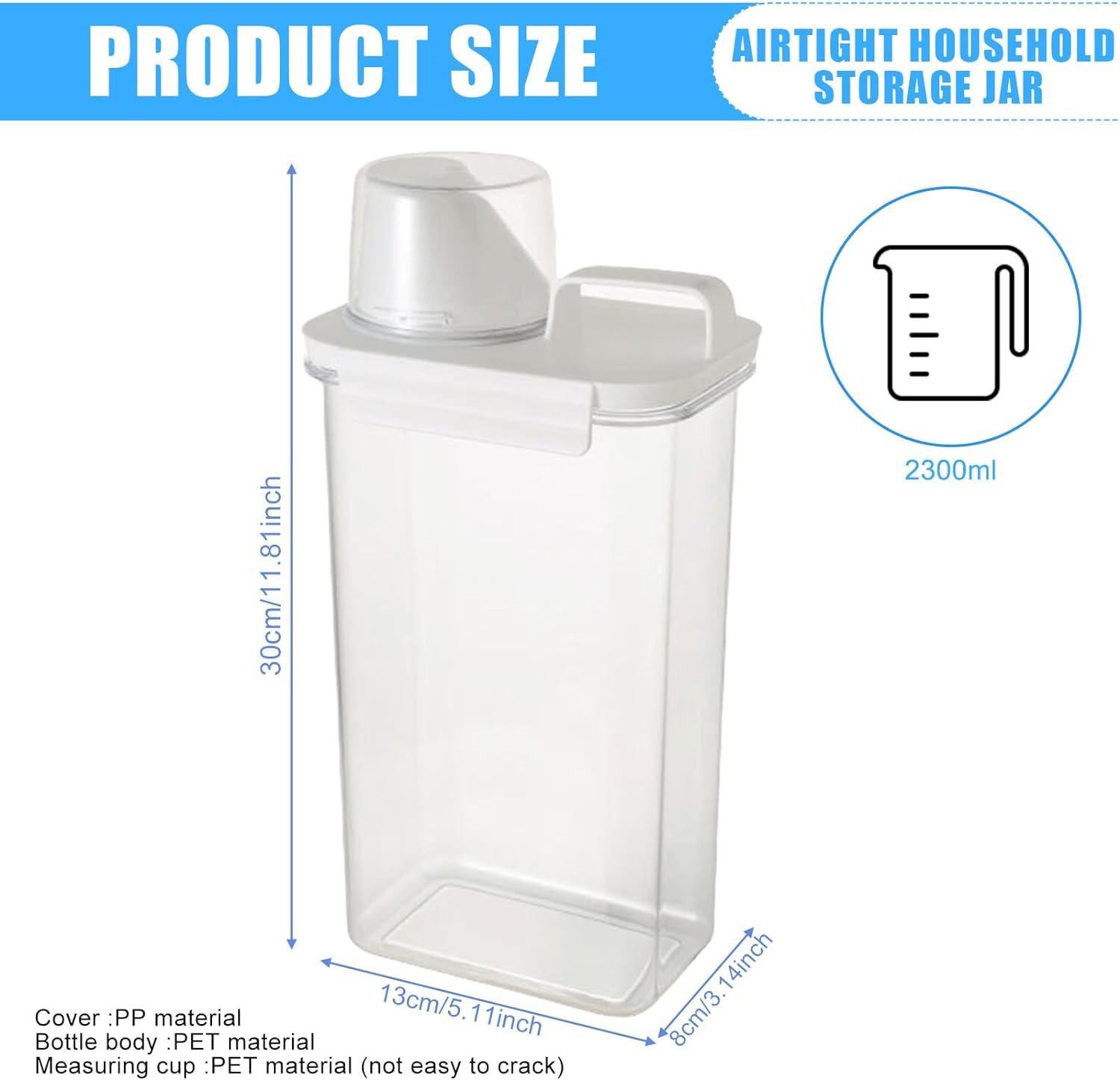 Airtight Detergent Detergent Dispenser Washing Powder Container with ...