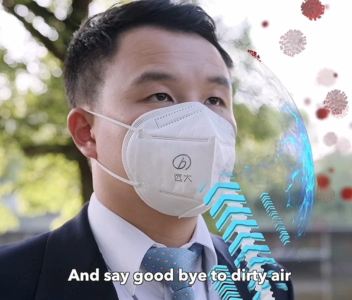 BROAD AirPro Mask: Rechargeable & Reusable Air Purifying Respirator ...