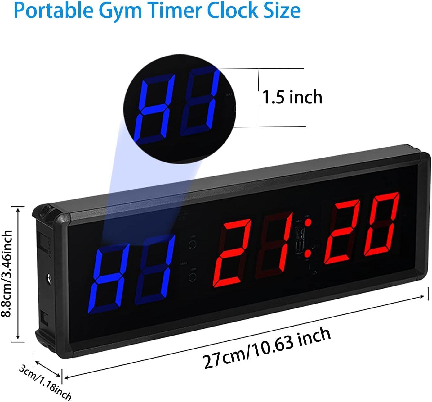 KTZON Gym Clock Timer for Home - Metal LED Crossfit Timer with Remote ...