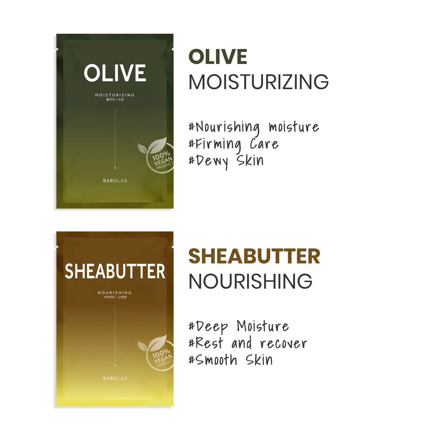 Barulab Sheet Mask 10-Pack Assorted Variety | Vegan Korean Facial Masks ...