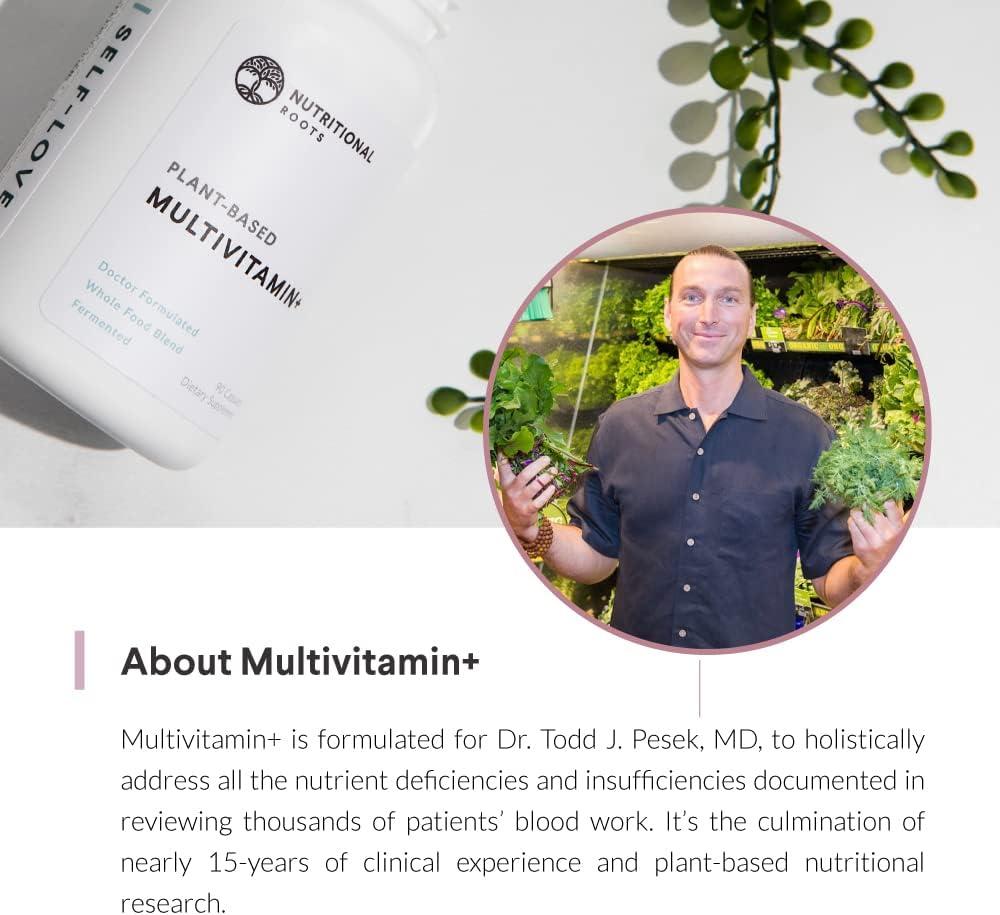 Nutritional Roots Multivitamin+ - Plant-Based, Organic, Fermented with ...
