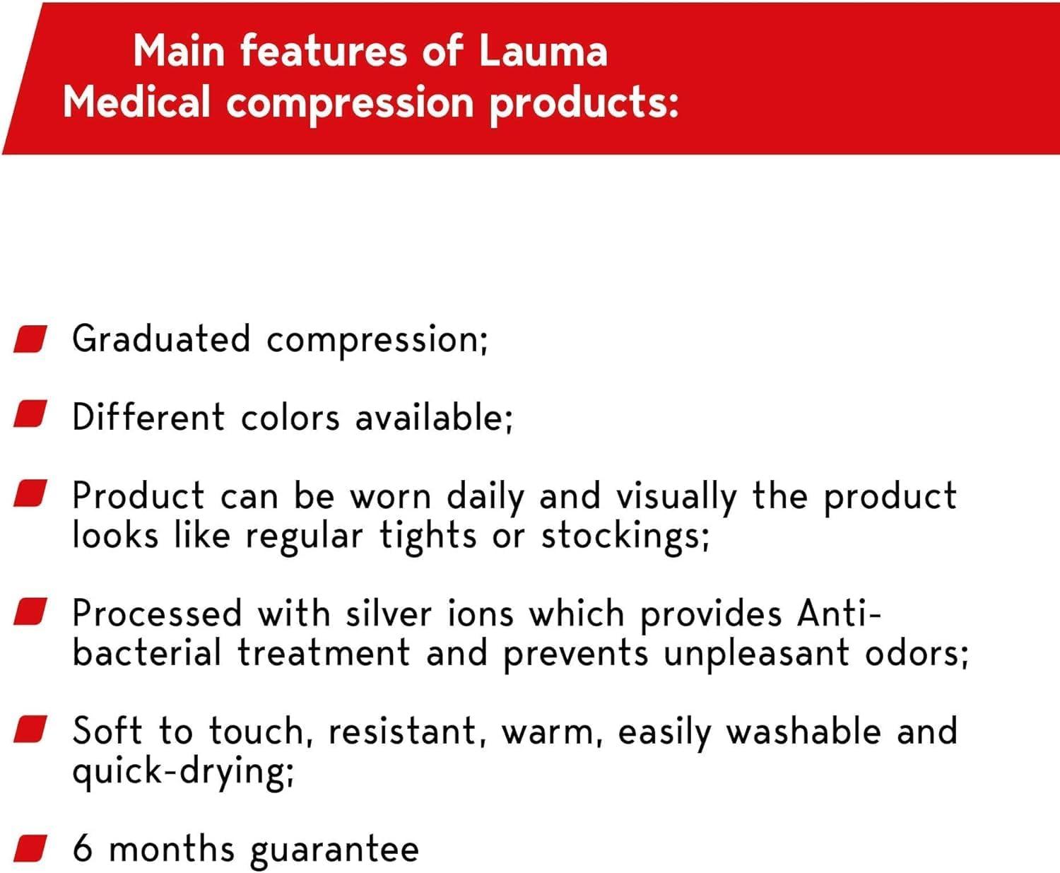 Buy Lauma Medical Compression Tights 23-32 mmHg Class 2 - Closed Toe ...