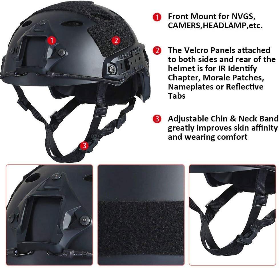 HYOUT Fast Base Jump Helmet - U.S Military Tactical Helmet for Outdoor ...