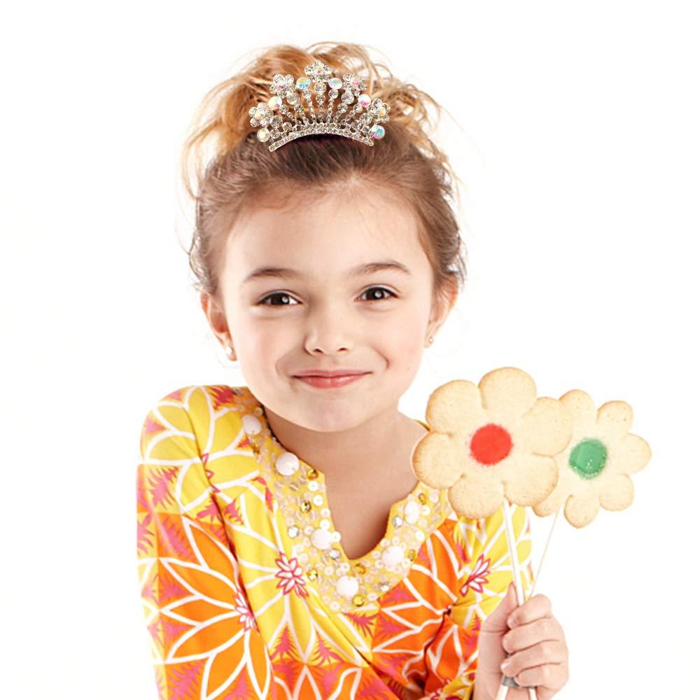 Princess Crystal Mini Tiaras Crown - Set of 3 Silver Tiara Crowns with ...