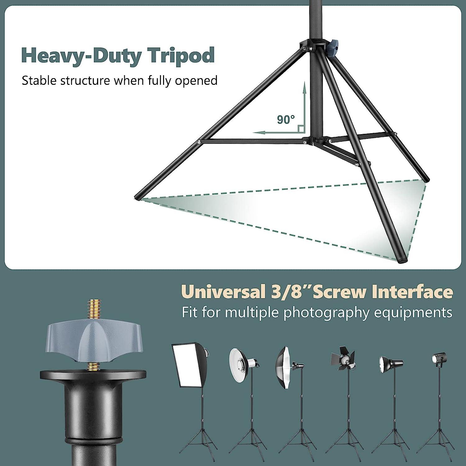 Aureday 7x10Ft Adjustable Photo Backdrop Stand Kit with 4 Crossbars ...