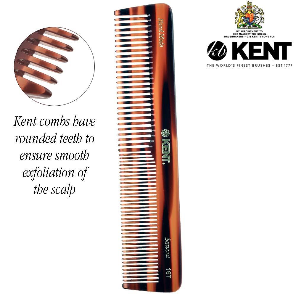 Kent 16T Double Tooth Dressing Table Comb - Fine & Wide Tooth Hair Comb ...