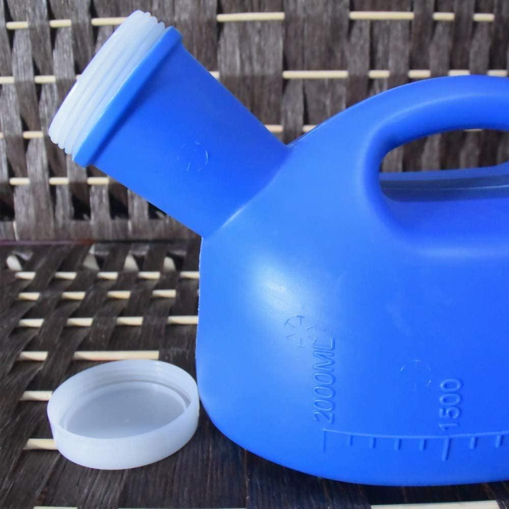 YUMSUM 2000ML Male Urinal Portable Travel Pee Bottle Collector - Blue ...