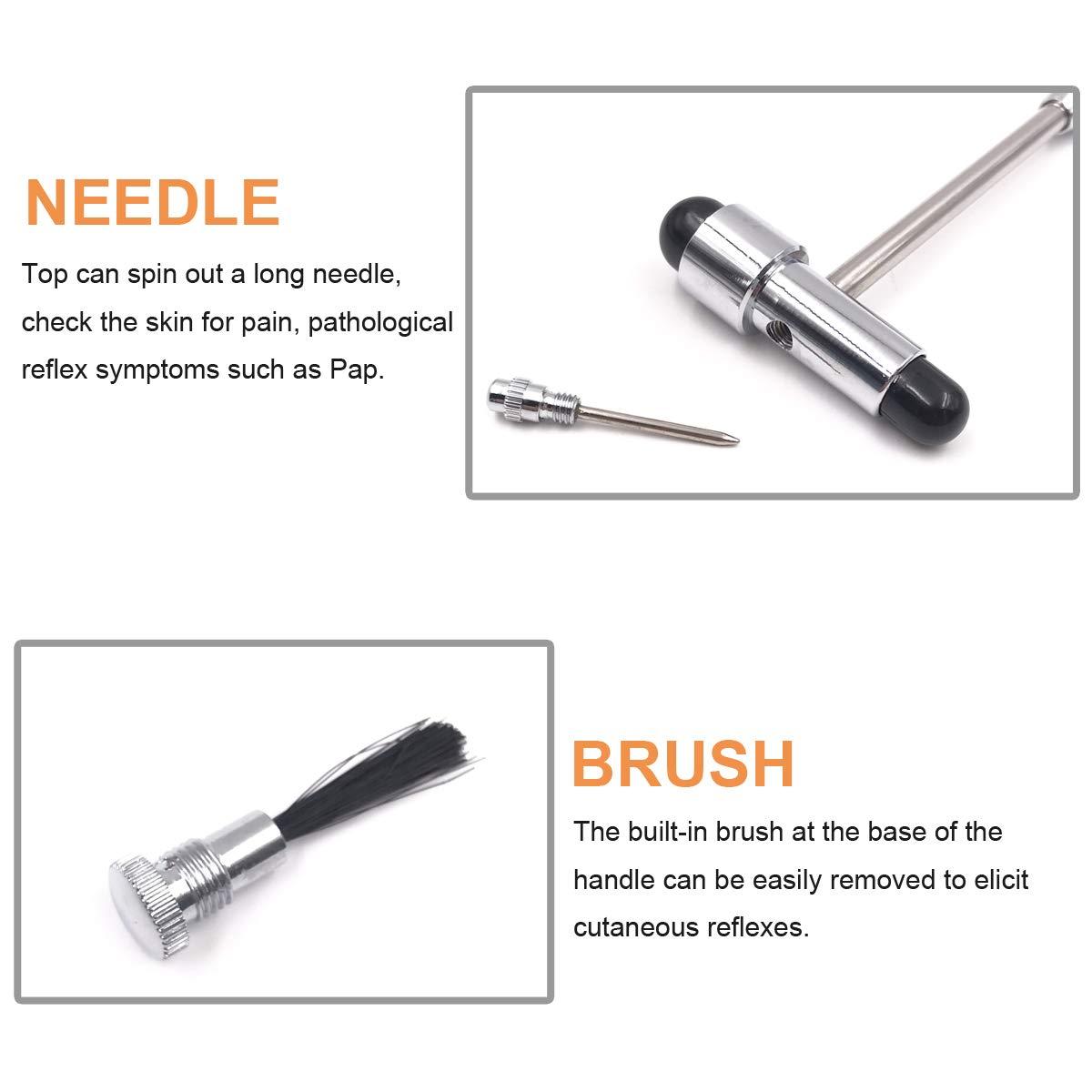 FLYH Buck Neurological Hammer Tromner with Needle and Brush ...