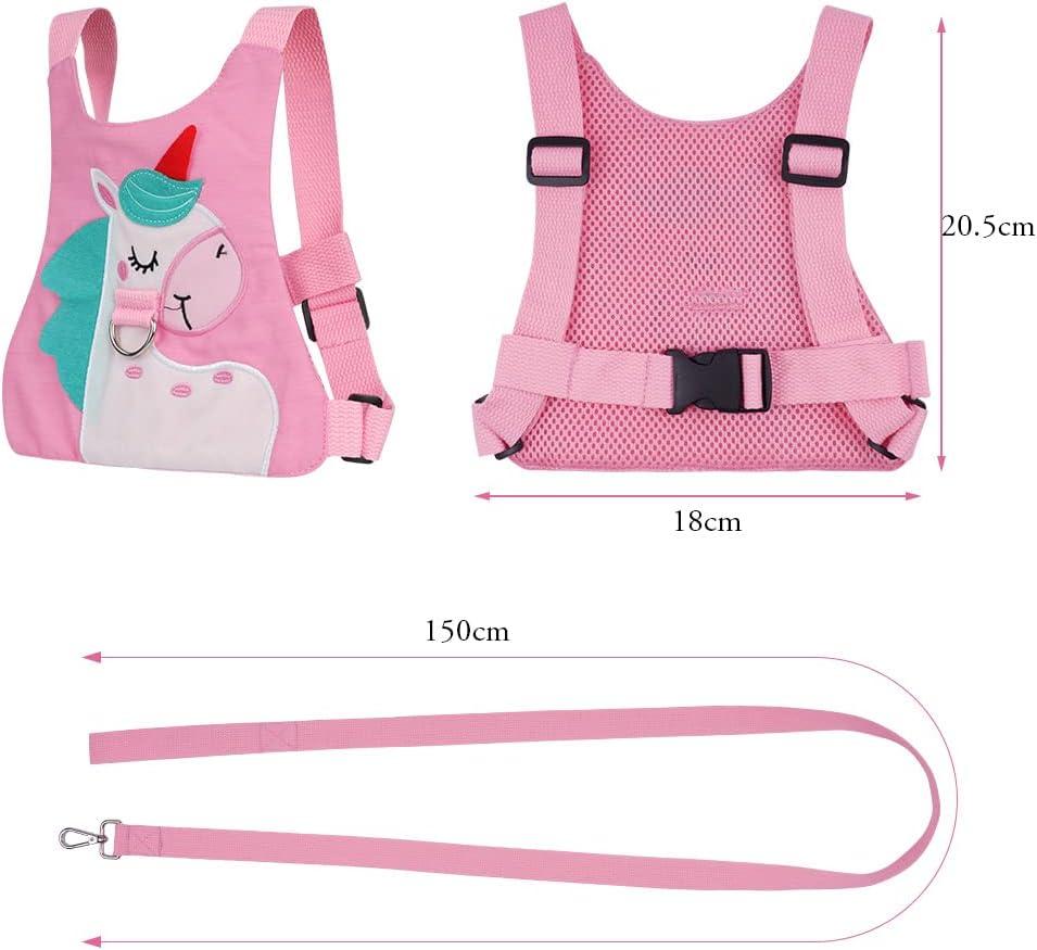 AOMIG Baby Walking Reins & Safety Harness Pony Leash - Pink for ...