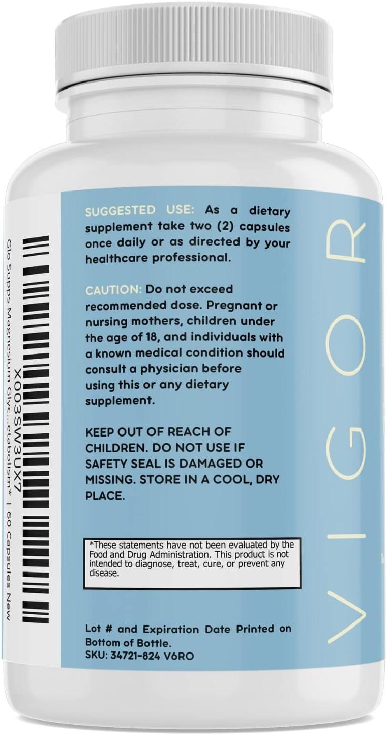 Glo Supps Magnesium Glycinate | Supplement to Support Stress Relief ...