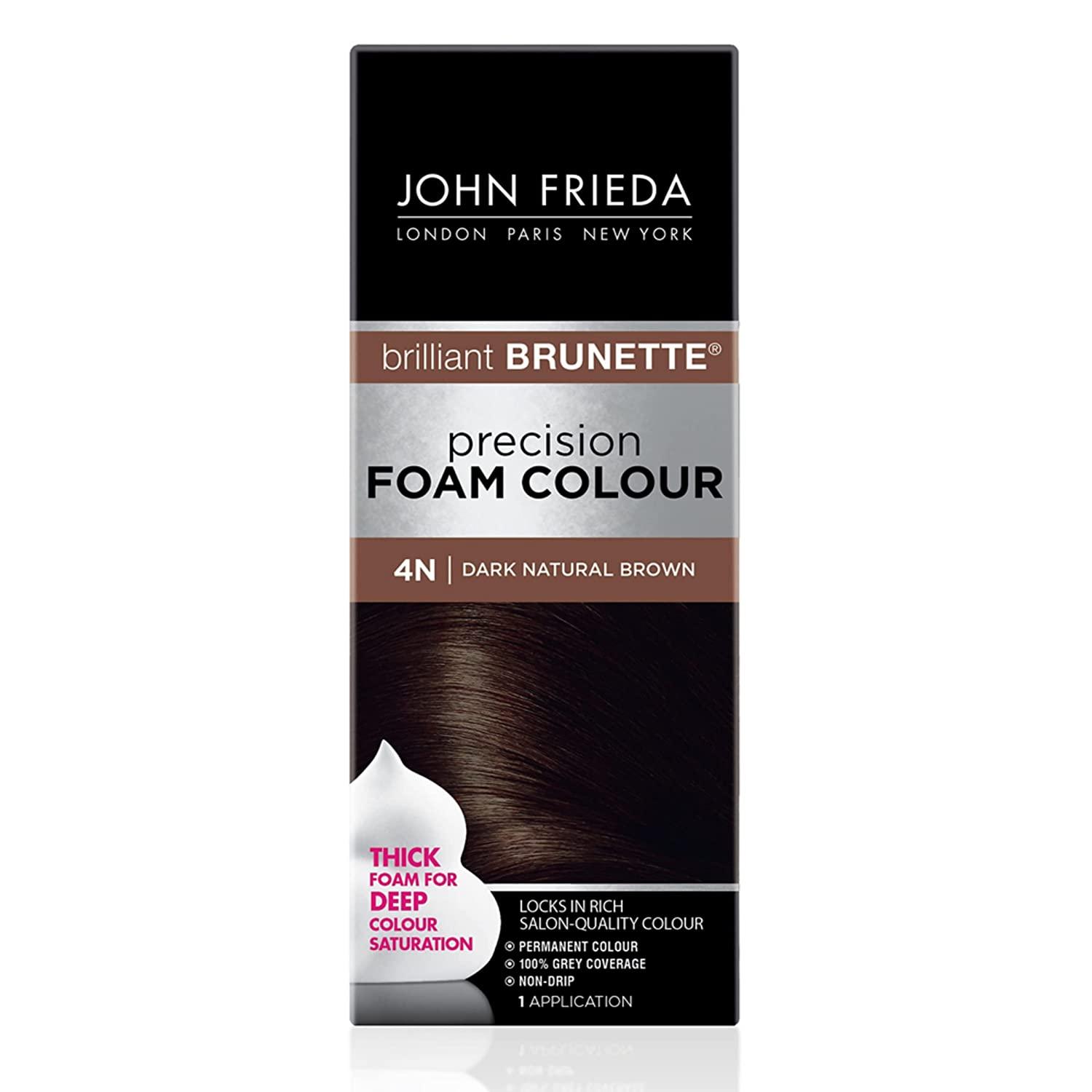 Precision Foam Color Dark Natural Brown 4N Full-Coverage Hair Color Kit ...