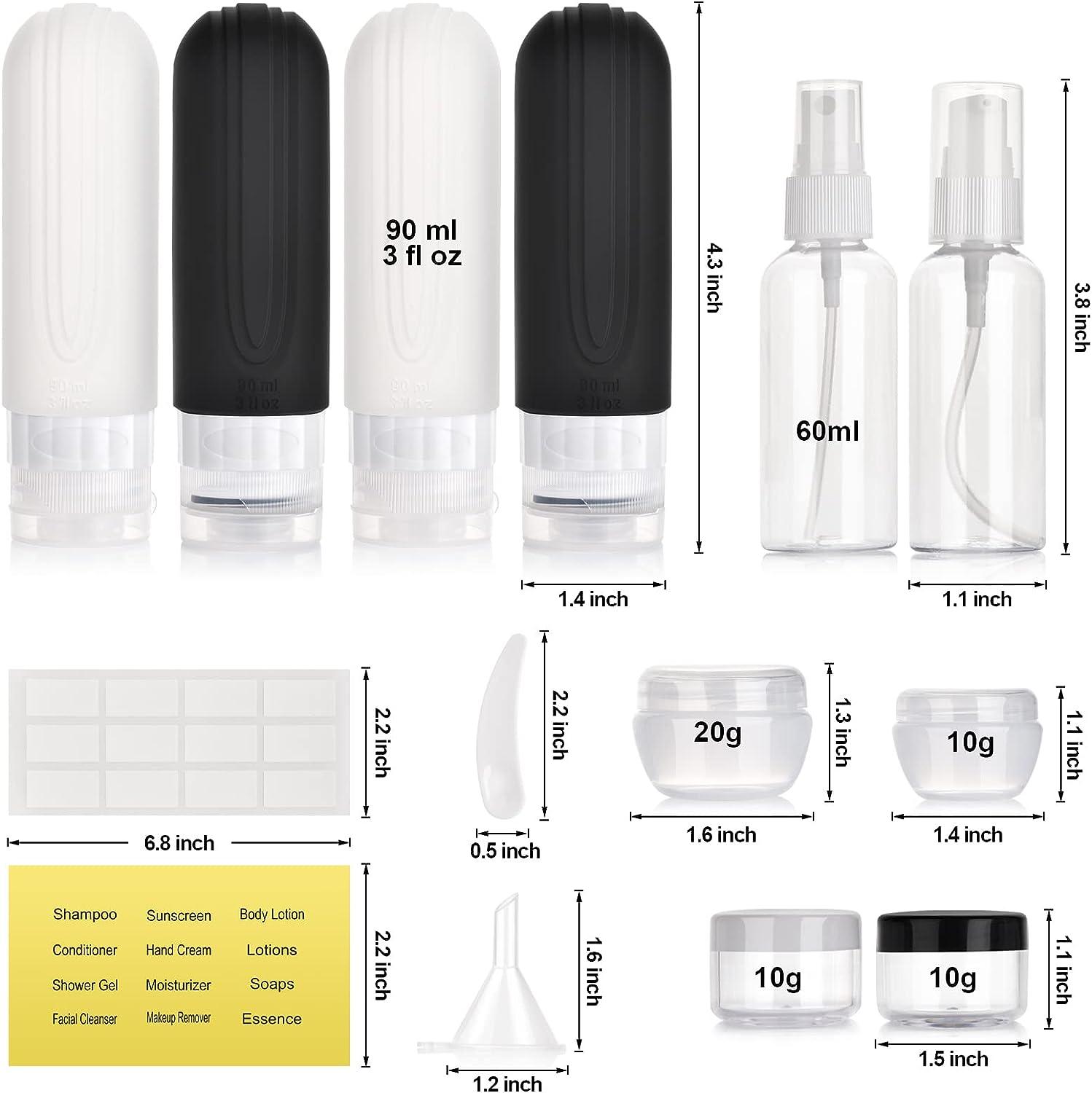 C. LOBO TSA Approved Travel Bottles Set with Toiletry Bag - Leak Proof ...