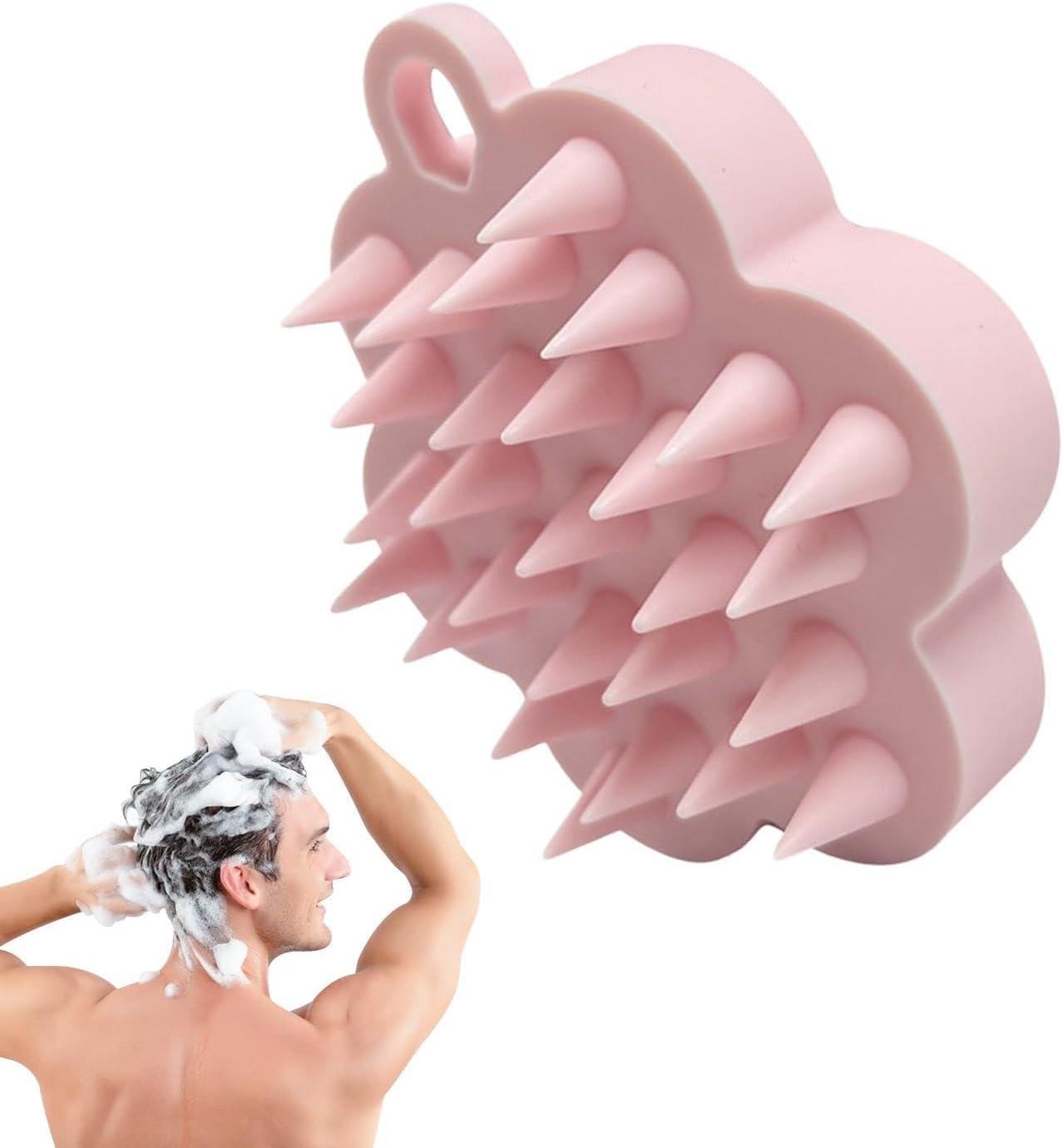 Hair Washer & Silicone Shampoo Brush for Scalp Massage | Portable Head ...