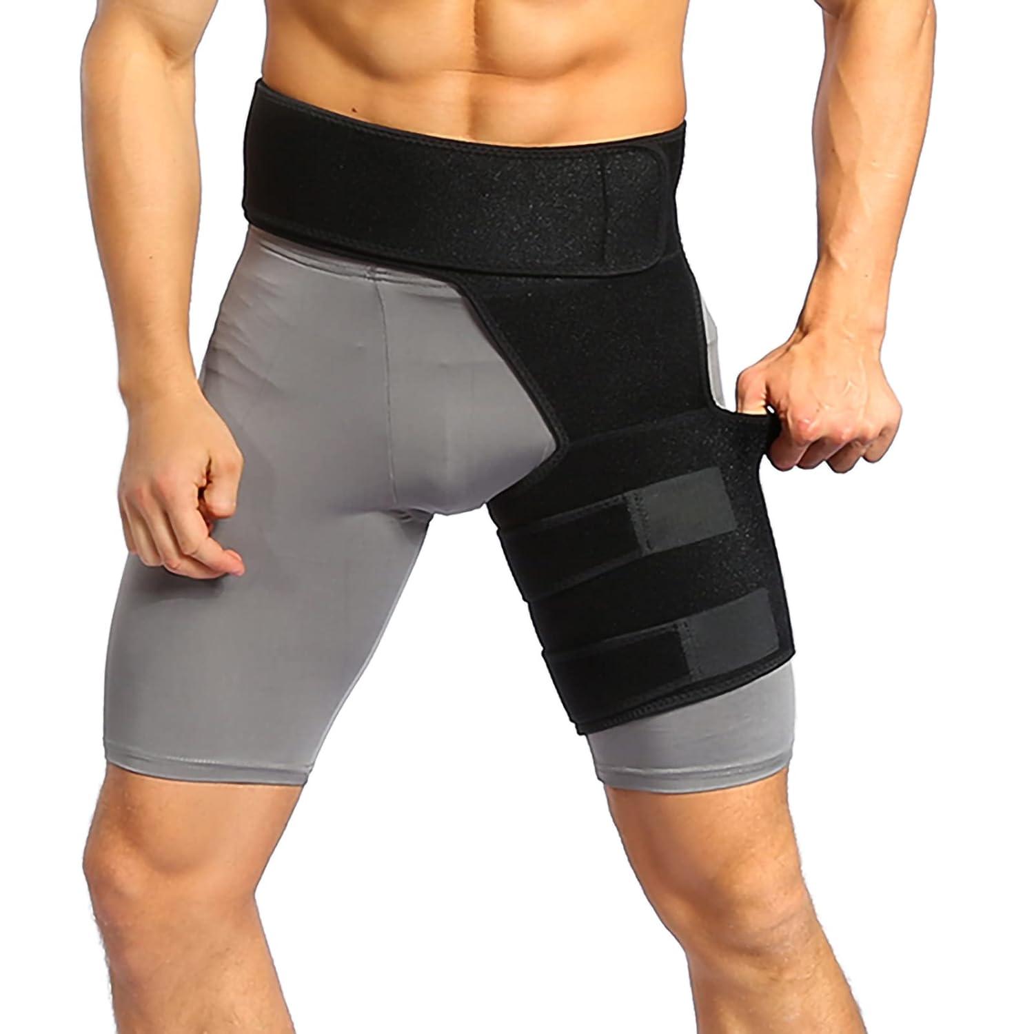 Honiwu Adjustable Hip Support Bandage for Men - Relief for Groin ...