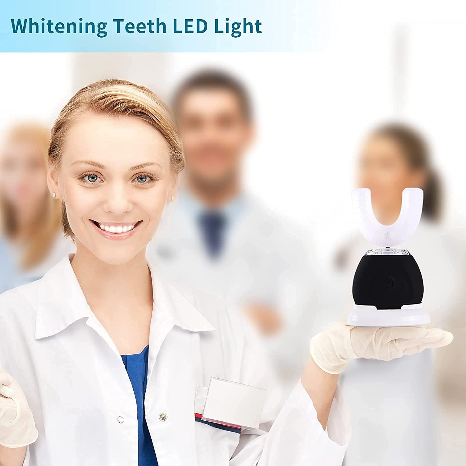 U-Shaped Ultrasonic Automatic Toothbrush with Whitening Blue Light ...