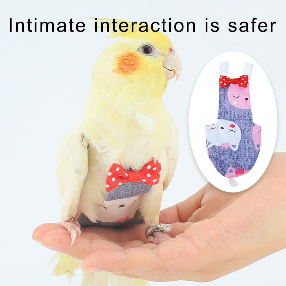 Bird Diaper Adjustable Bird Flight Suit Reusable Parrot Nappy for ...