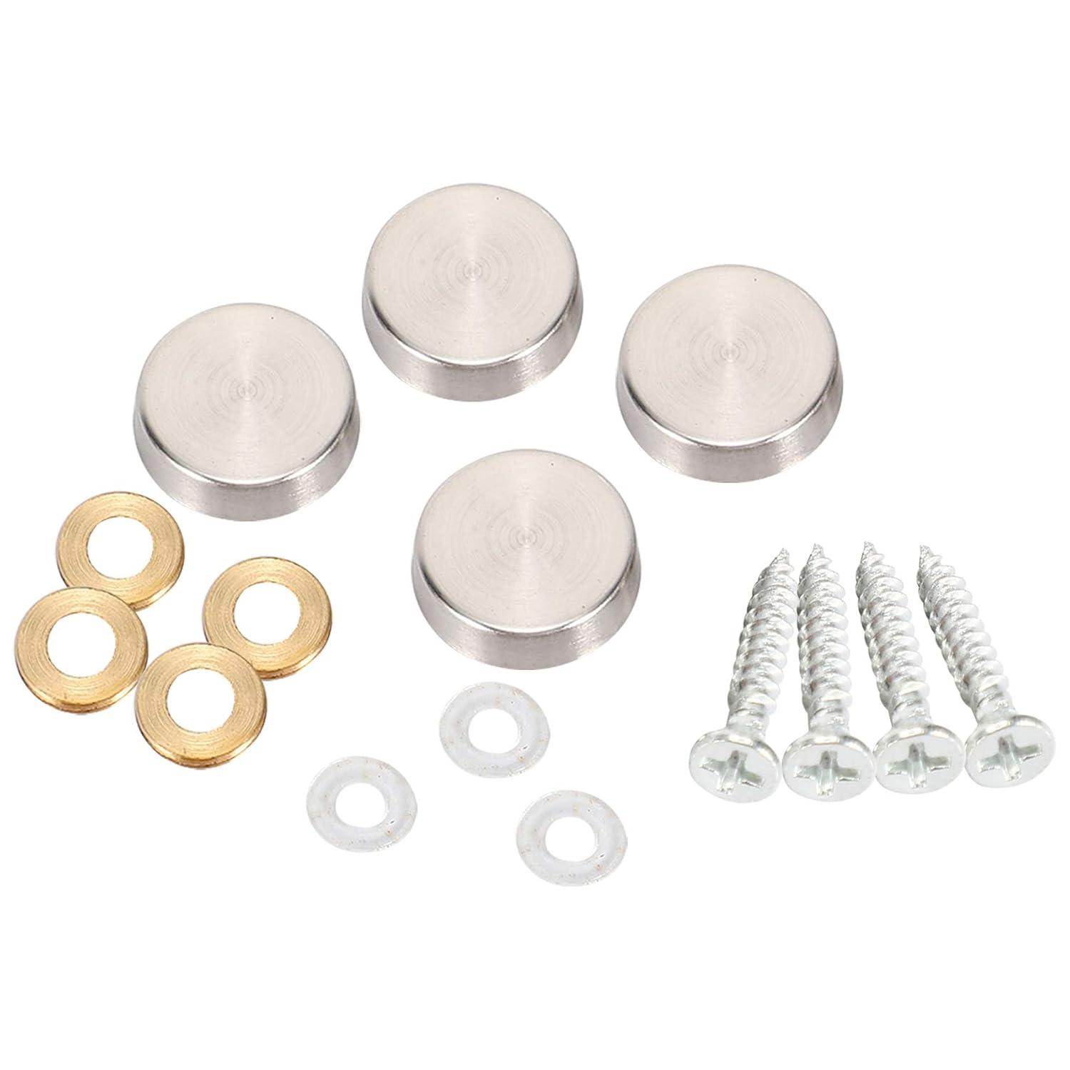 Uinfhyknd 16 mm Stainless Steel Mirror Screw Cap (8 Pieces) | Buy Now ...