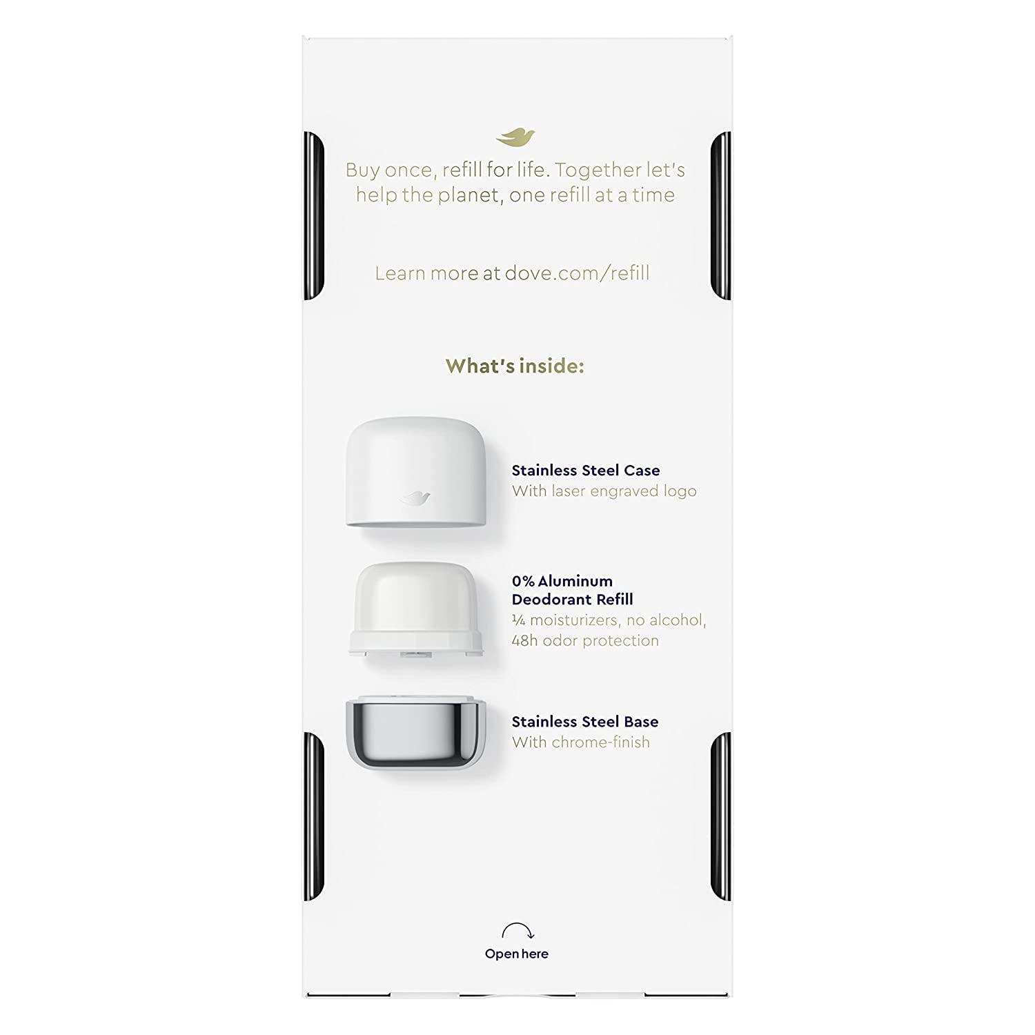 Dove Refillable Deodorant Starter Kit - Coconut & Pink Jasmine 1.13 oz ...