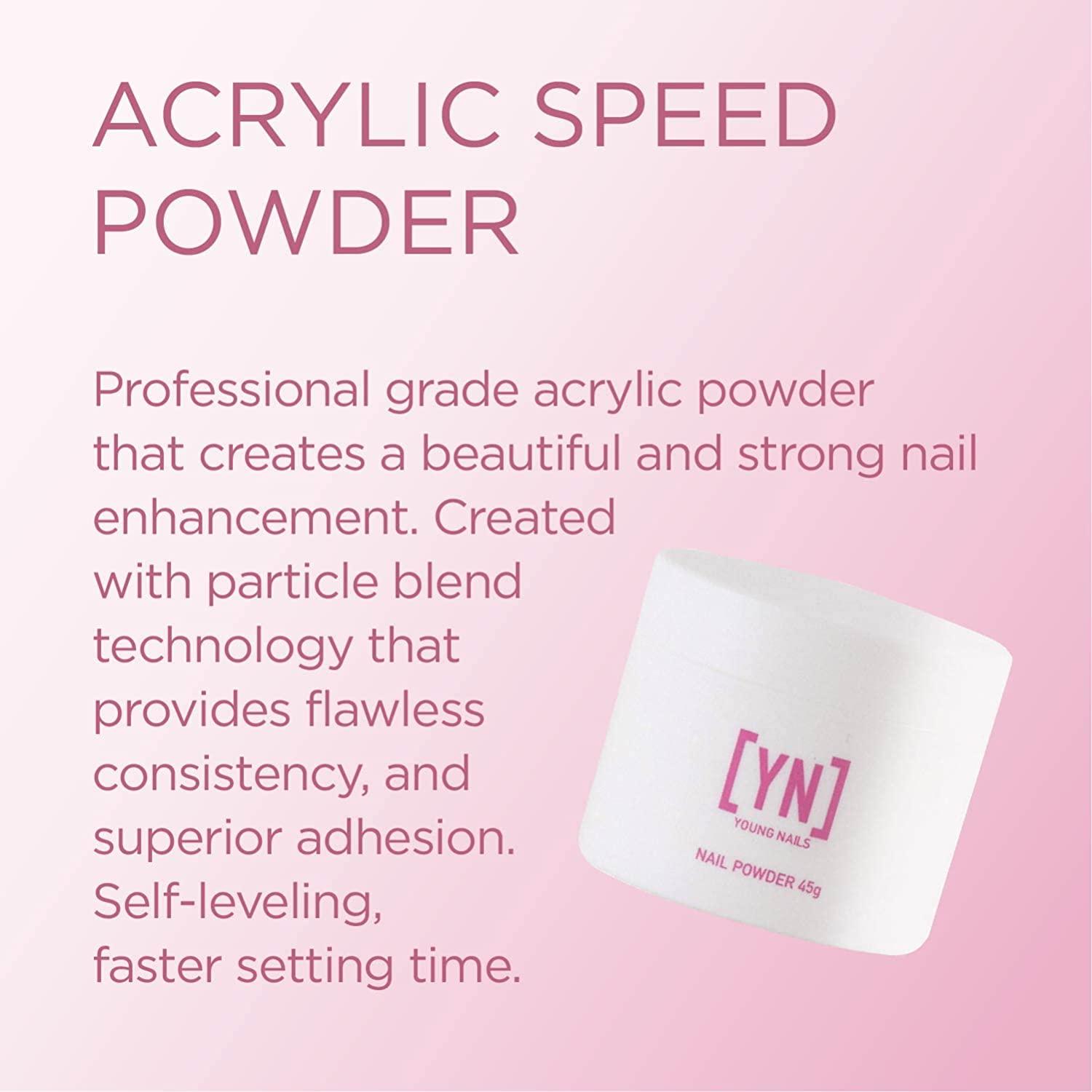 Young Nails Speed Acrylic Powder - Flawless Consistency, Superior ...