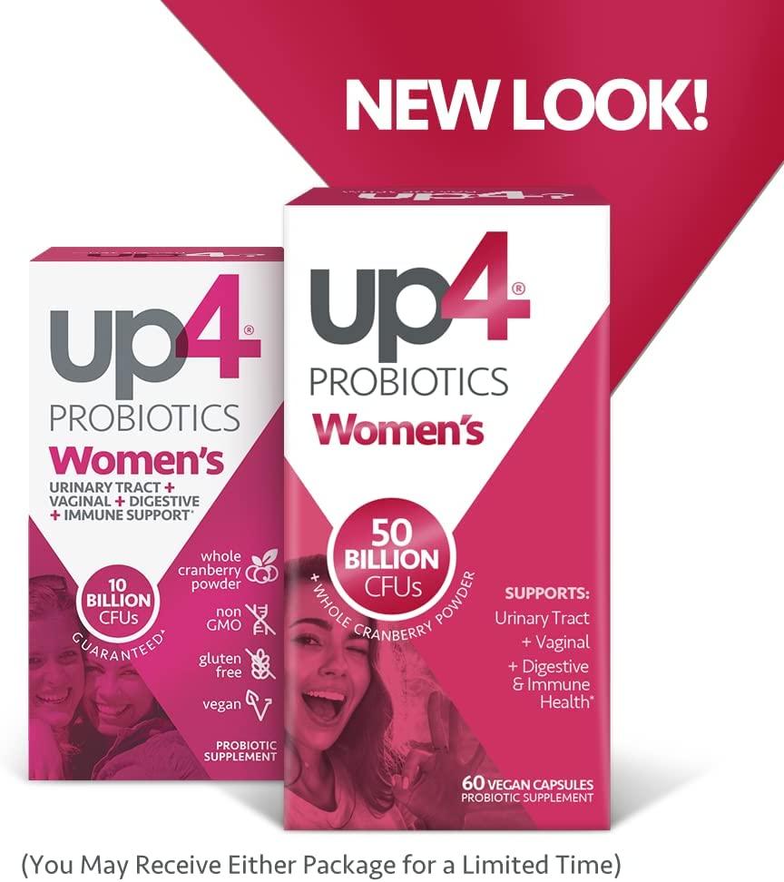 up4 Probiotic Supplement for Women - 50 Billion CFUs, Digestive ...