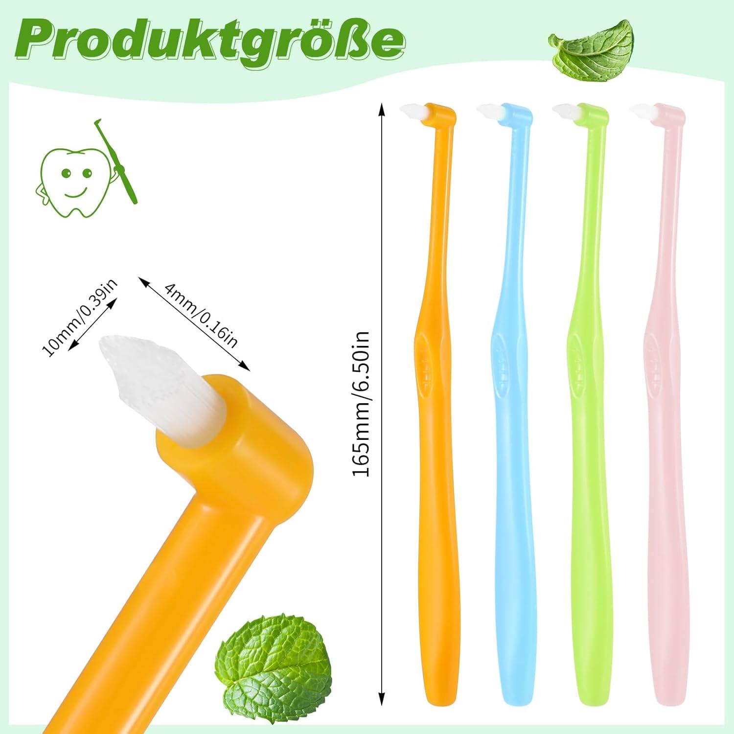 12 Pack Tuft Toothbrush - Soft Single Tuft Interdental Brush for ...