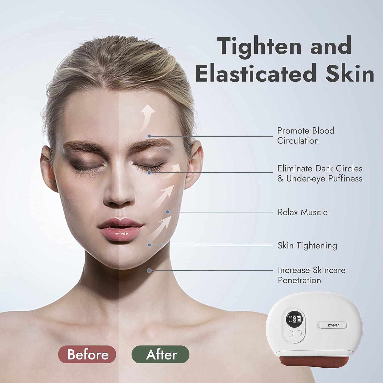 Electric Gua Sha Facial Massager - Anti-Aging & Wrinkles Reducer | ZDEER Gua Sha Tool for Face ...