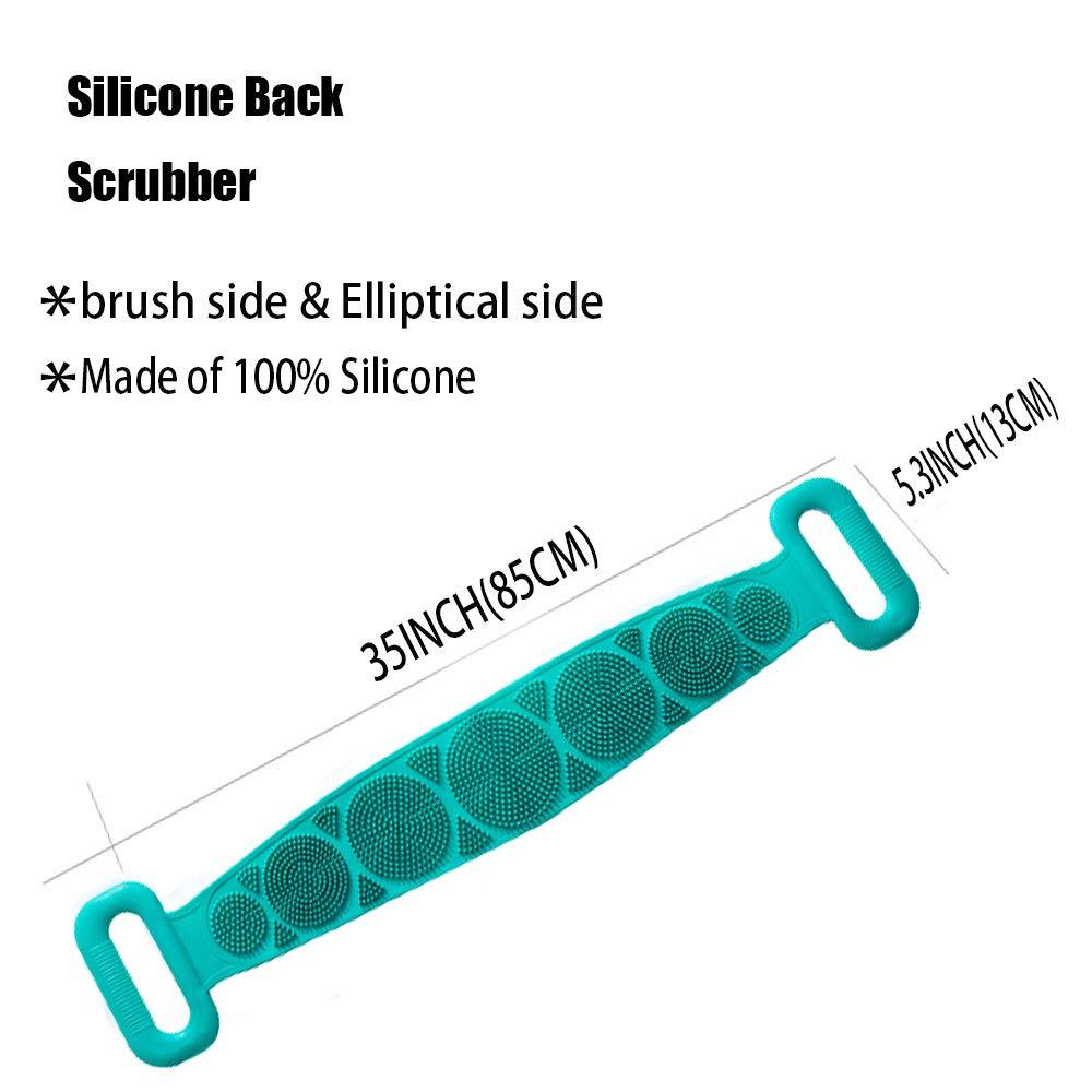 Silicone Body Scrubber Shower Strap for Men and Women - Easy-to-Clean ...
