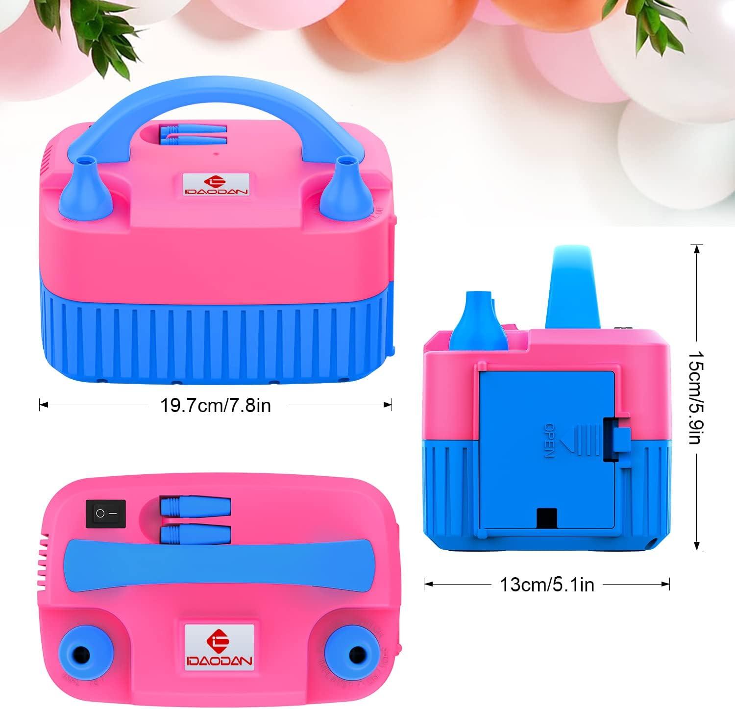 IDAODAN Portable Electric Balloon Pump - 600W Dual Nozzle Inflator ...