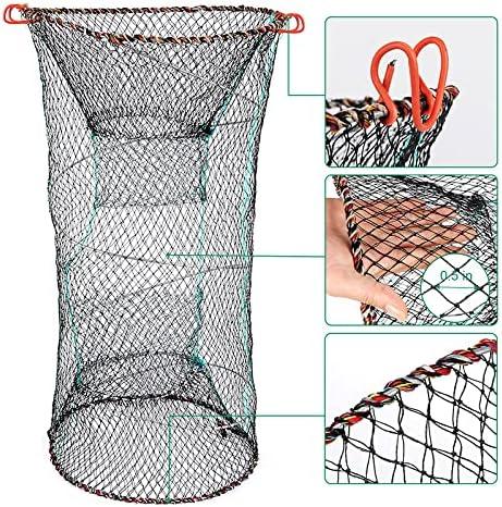 Nswdhy Fishing Bait Trap Set - 2 Pack Crab, Minnow, Crawfish, Lobster, Shrimp Traps ...