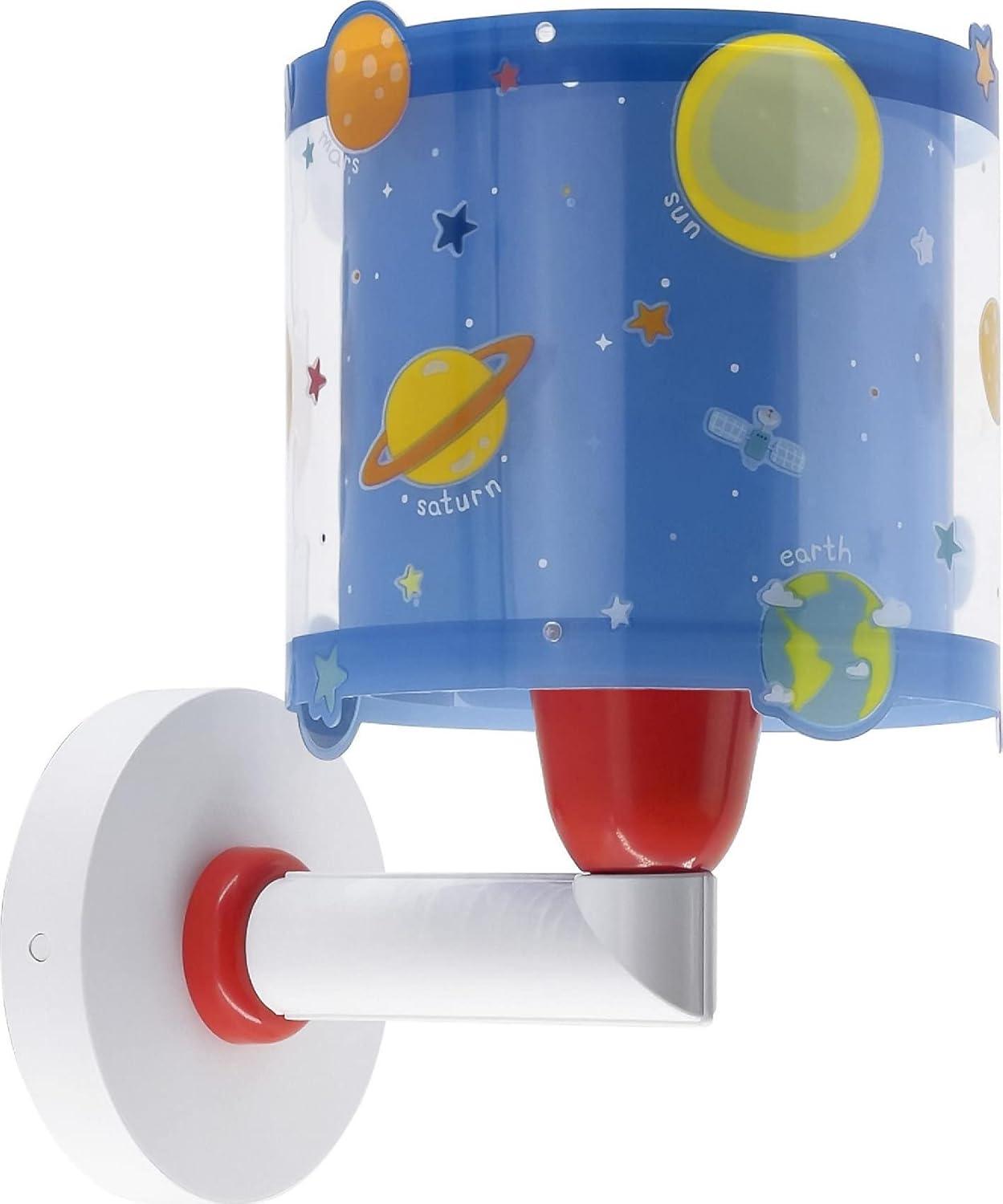 Dalber Children's Wall Lamp - Blue Cloud & Planet Solar System Light ...