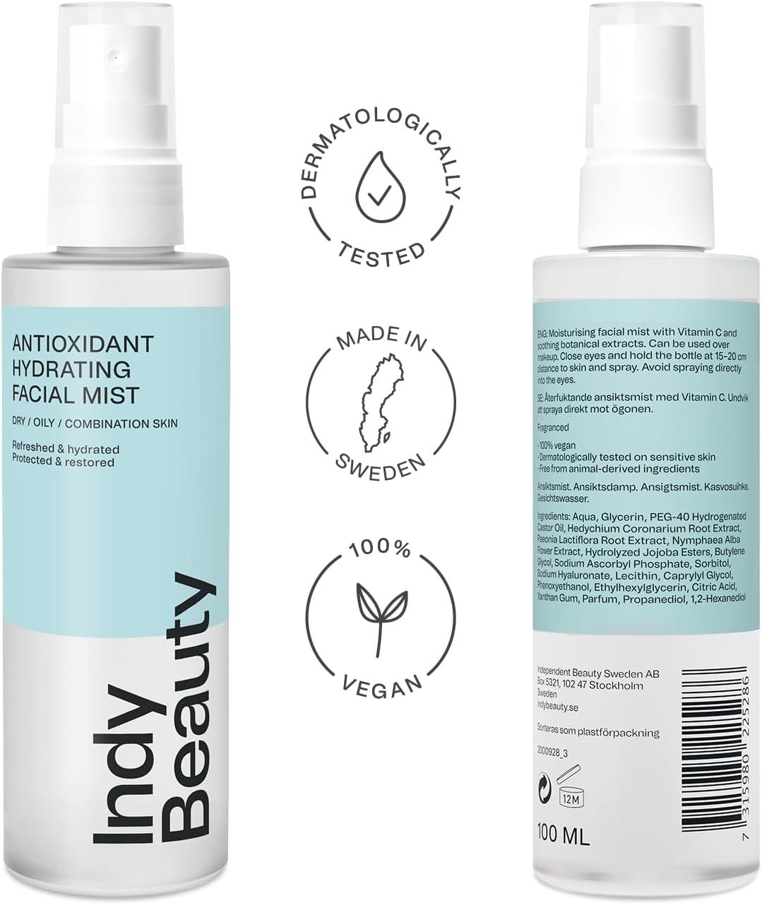 Antioxidant Hydrating Face Mist - Hyaluronic Acid & Vitamin C - Makeup ...