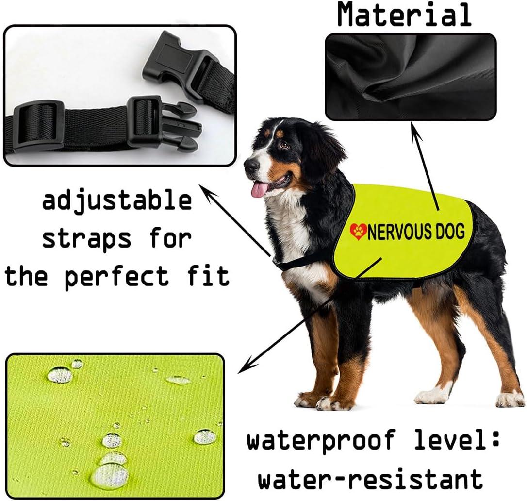 Nervous Dog Jacket Vest Rescue Dogs Anxious Dogs Scared Dogs Slogan ...