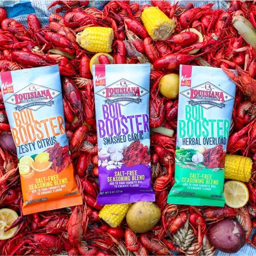 Louisiana Fish Fry Smashed Garlic Boil Booster 8 oz - Authentic Cajun ...