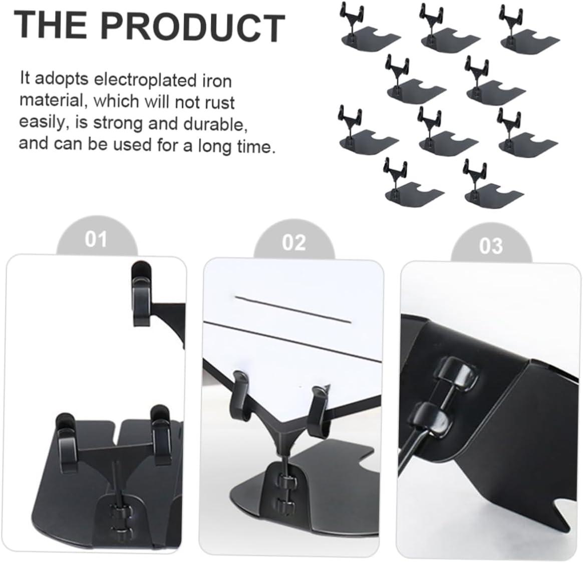 Stobok 10-Piece Display Panel Holder - Black Clamping Rack for Desk ...